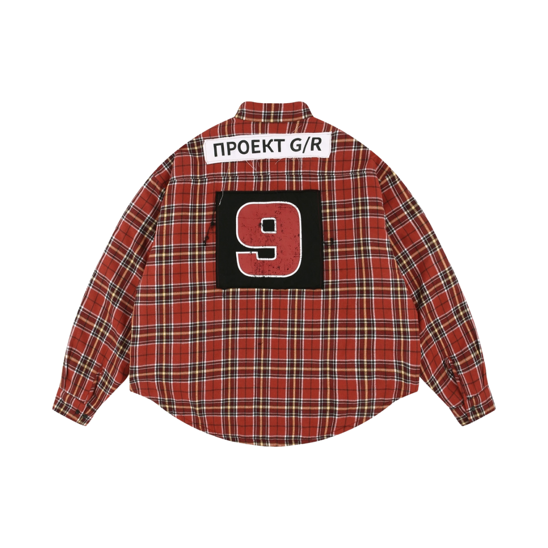프로젝트 G/R 패디드 체크 셔츠 자켓 레드 | PROJECT G/R | KREAM