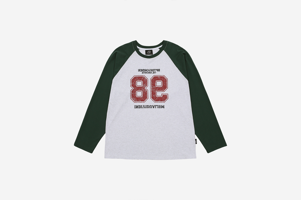 비피투디스오더 98 래글런 오버핏 롱 슬리브 그린 | BP2DISORDER | KREAM