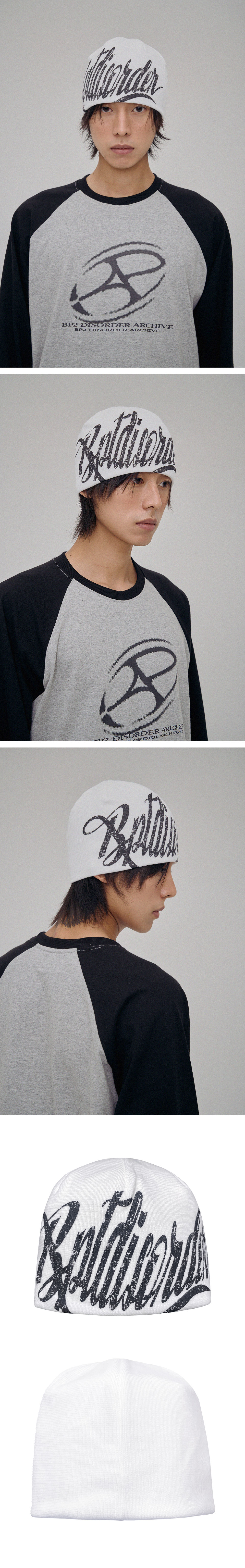 비피투디스오더 BPT 커시브 비니 화이트 | BP2DISORDER | KREAM