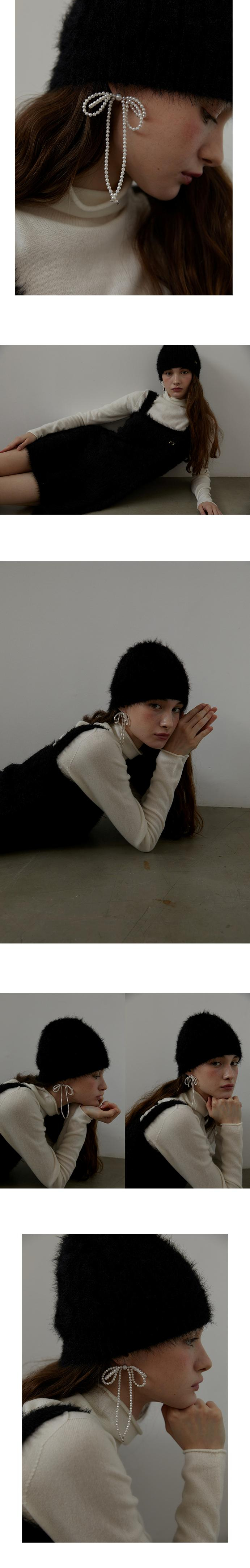 러브미몬스터 프리티 엔젤 비니 블랙 | lovememonster | KREAM