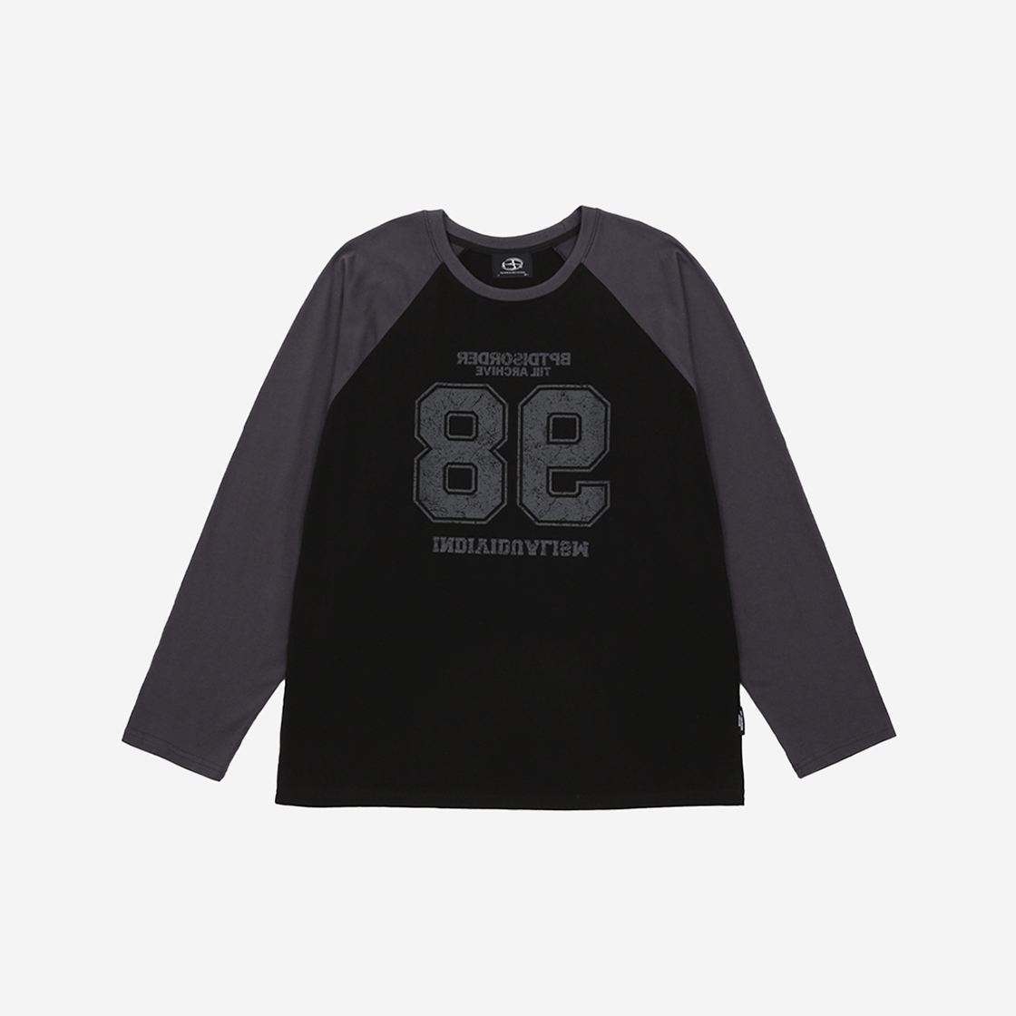 비피투디스오더 98 래글런 오버핏 롱 슬리브 블랙 | BP2DISORDER | KREAM