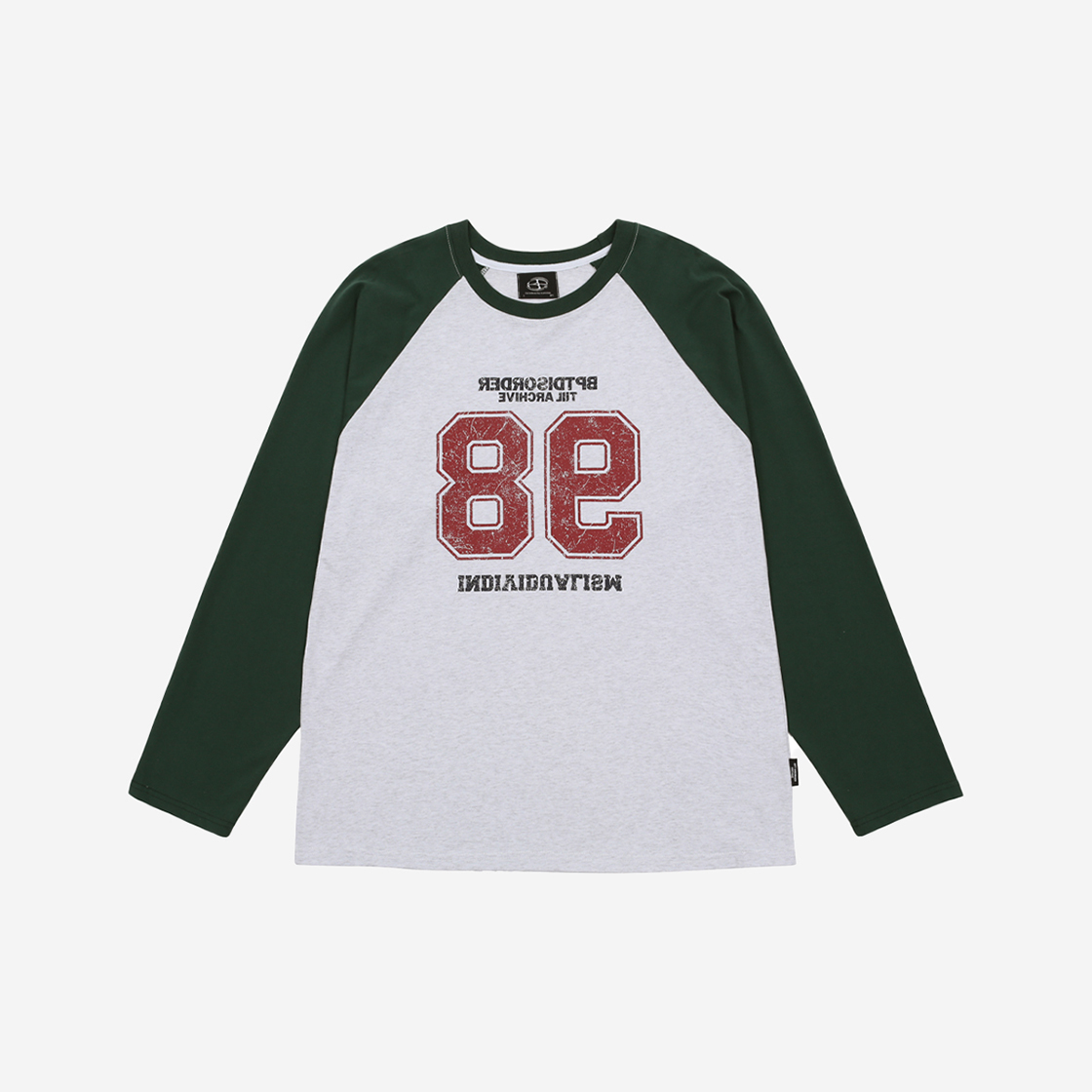 비피투디스오더 98 래글런 오버핏 롱 슬리브 그린 | BP2DISORDER | KREAM