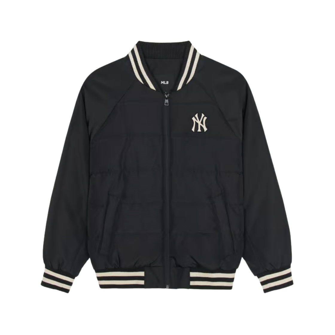 MLB 바시티 립 라이트웨이트 숏 푸퍼 자켓 뉴욕 양키스 블랙 | MLB | KREAM