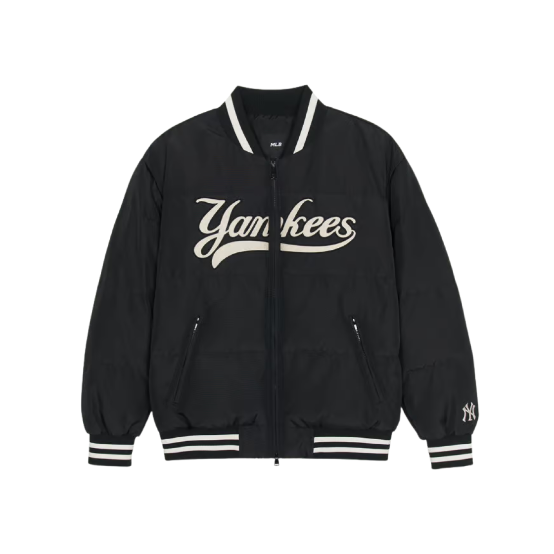MLB 바시티 후드 숏 푸퍼 자켓 뉴욕 양키스 블랙 | MLB | KREAM