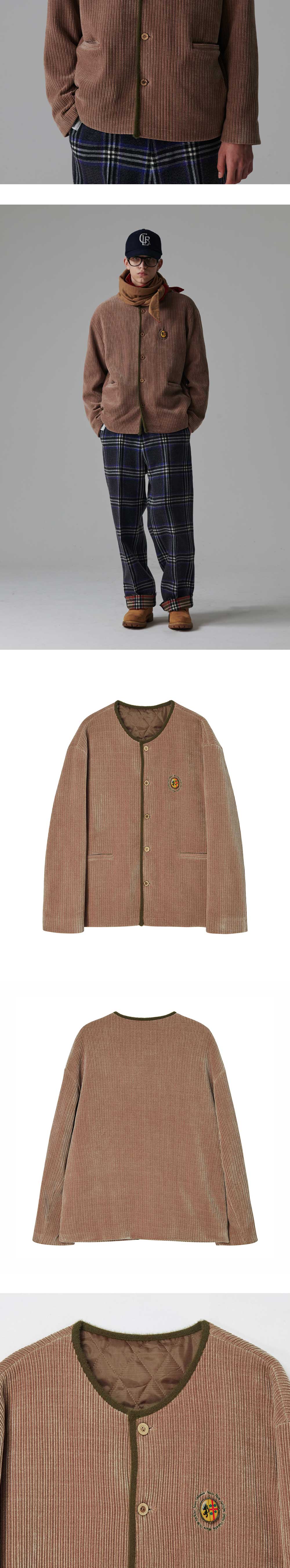 엔 아카이브 베를린 패치 아카이브 패디드 하프 가디건 브라운 | N ARCHIVE | KREAM