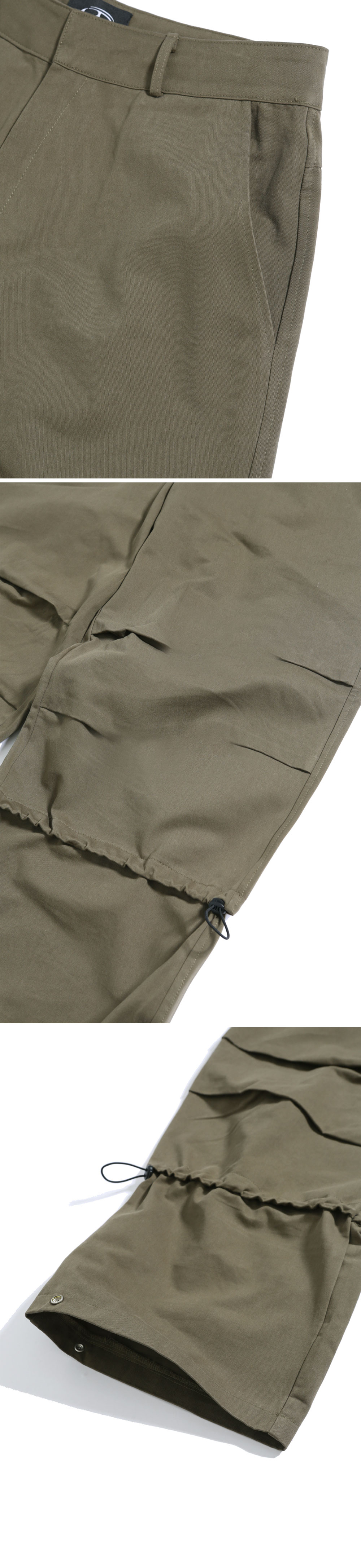 비피투디스오더 듀얼 턱 스트링 팬츠 카키 | BP2DISORDER | KREAM