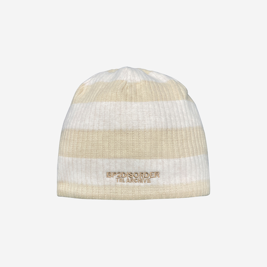 비피투디스오더 스트라이프 비니 베이지 | BP2DISORDER | KREAM