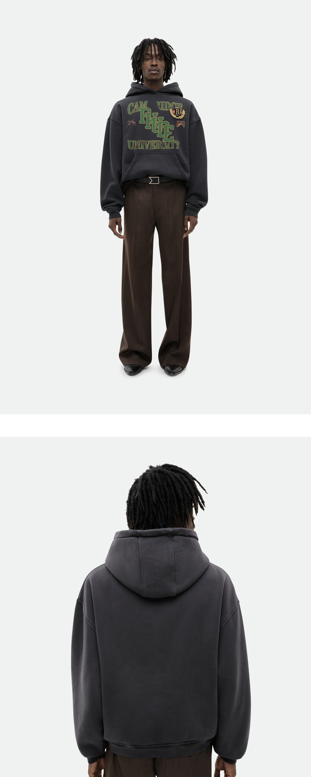 루드 유니버시티 후드 빈티지 블랙 - 24FW | Rhude | KREAM