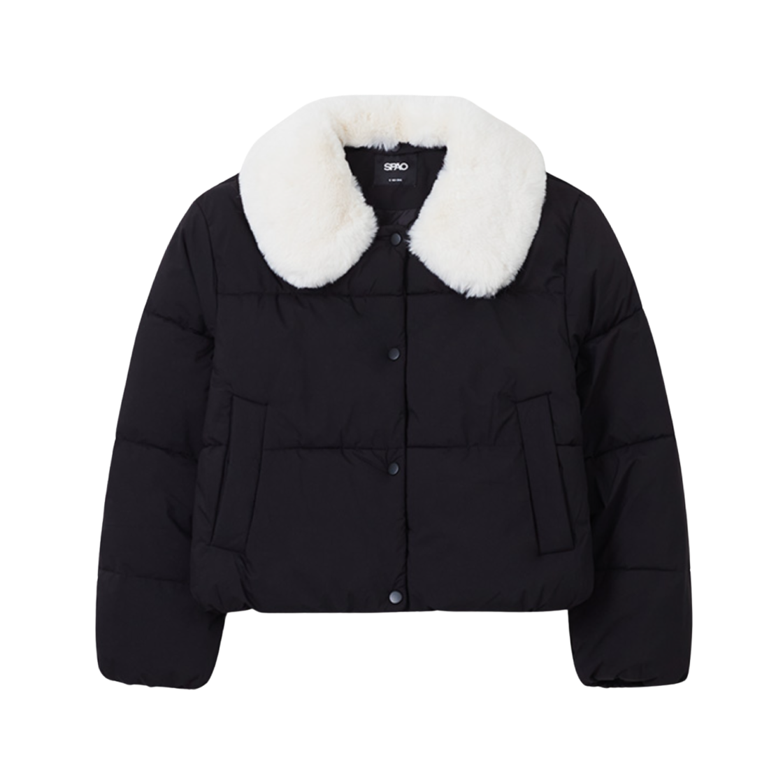 (W) 스파오 퍼 디테쳐블 푸퍼 블랙 | Spao | KREAM