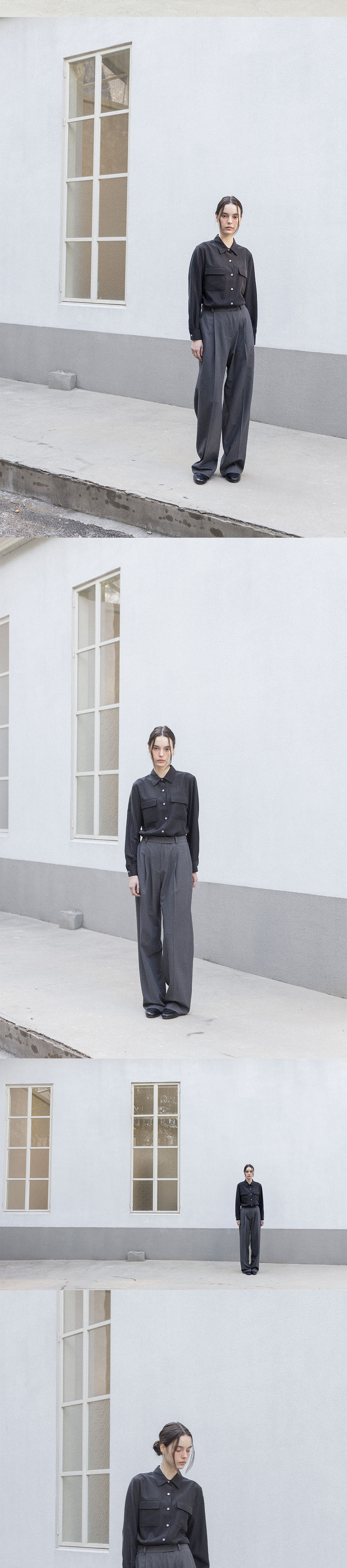 필더스 여성 데일리 원턱 와이드 슬랙스 그레이 | Fielders | KREAM