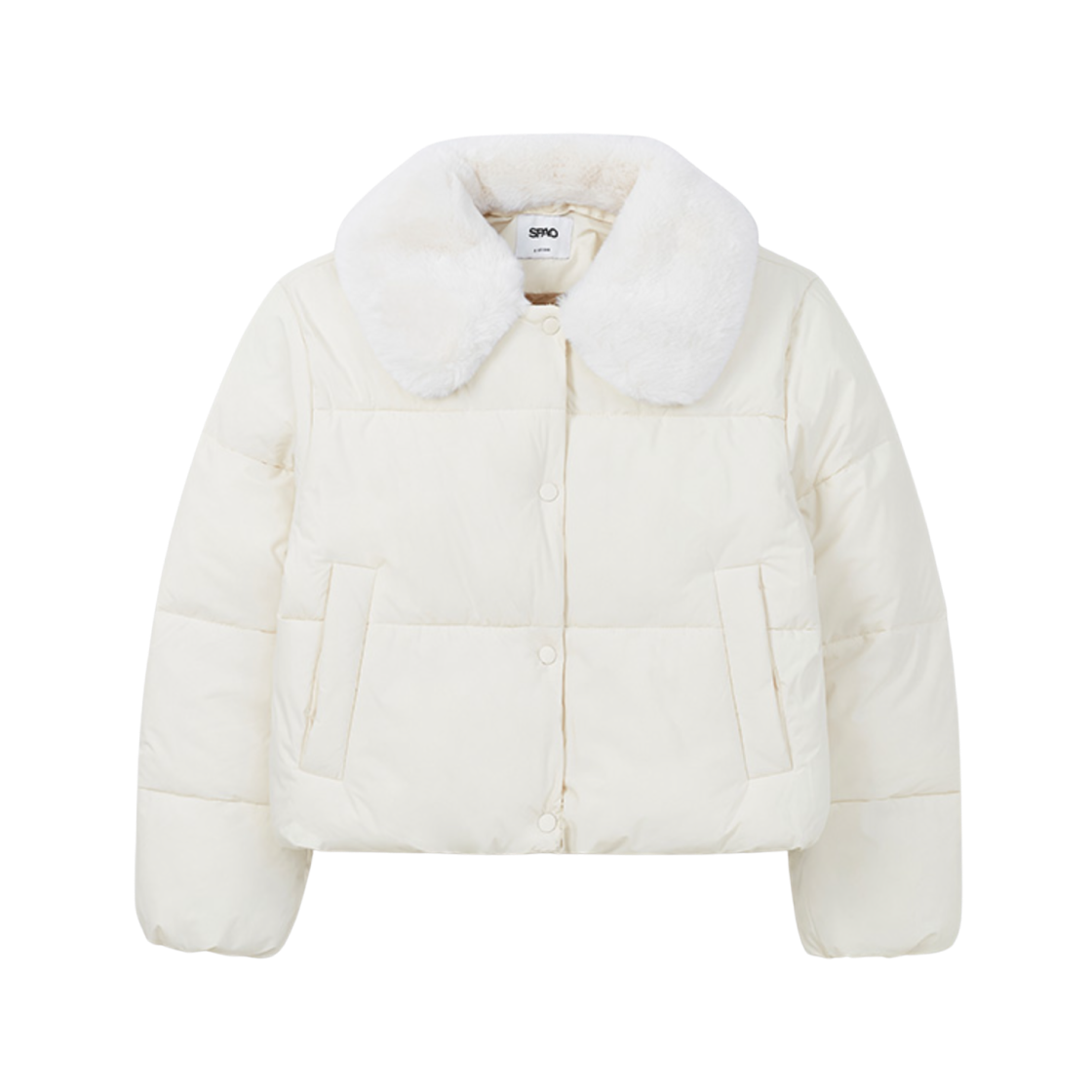 (W) 스파오 퍼 디테쳐블 푸퍼 아이보리 | Spao | KREAM