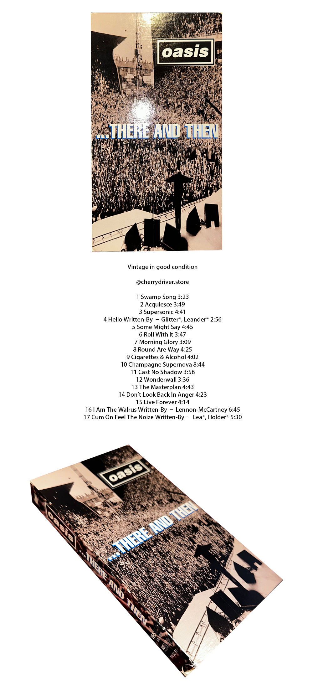 오아시스 데어 앤드 덴 비디오테이프 1996 | CHERRY DRIVER | KREAM