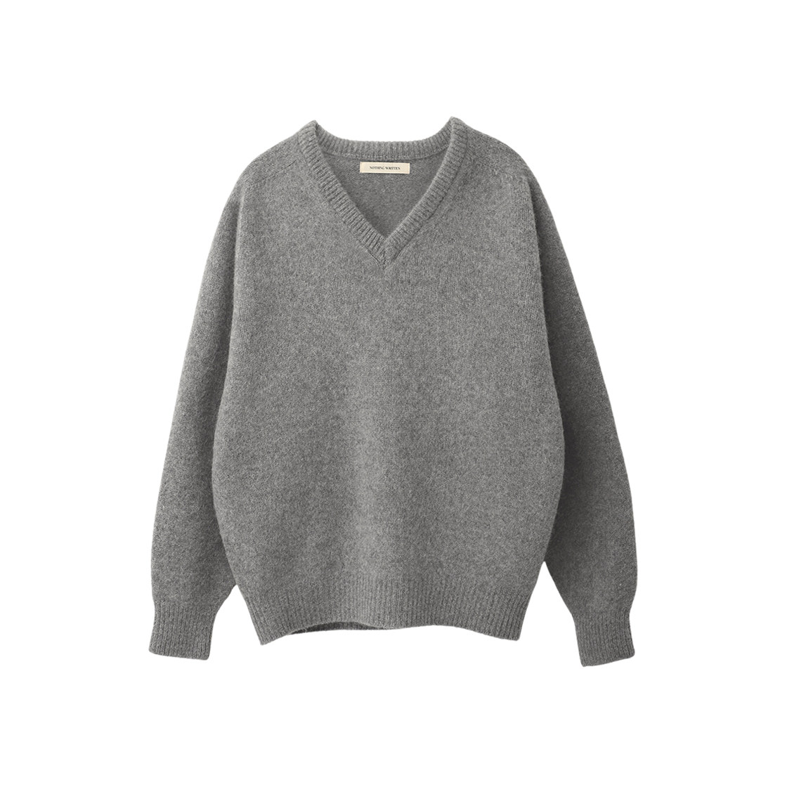(W) 낫띵 리튼 파운드 알파카 스웨터 그레이 | Nothing Written | KREAM