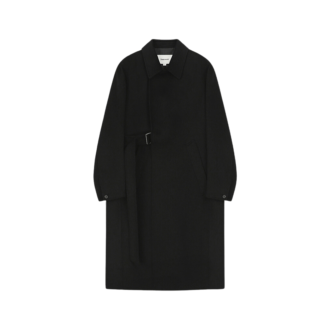 토니웩 더블 페이스 울 캐시미어 벨티드 코트 블랙 | Tonywack | KREAM