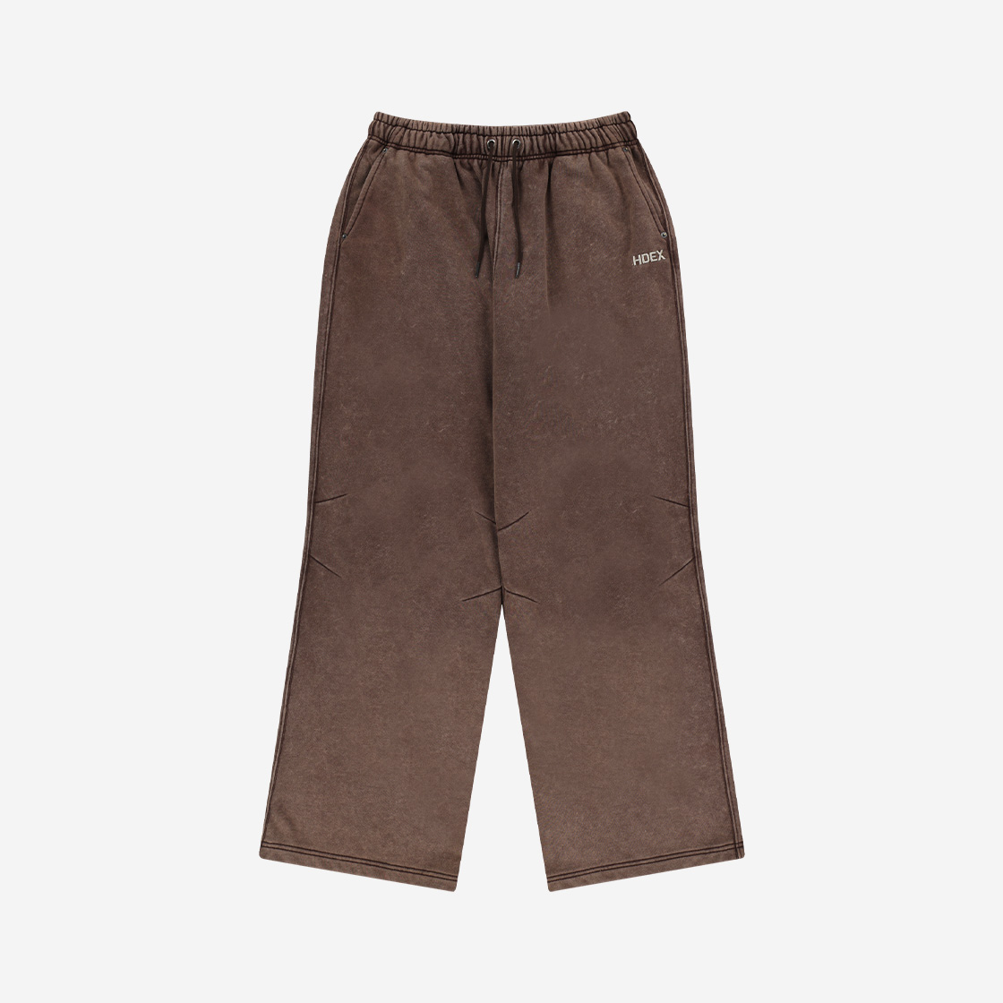 에이치덱스 페이디드 워싱 메인로고 와이드 스웨트 팬츠 브라운 | HDEX | KREAM