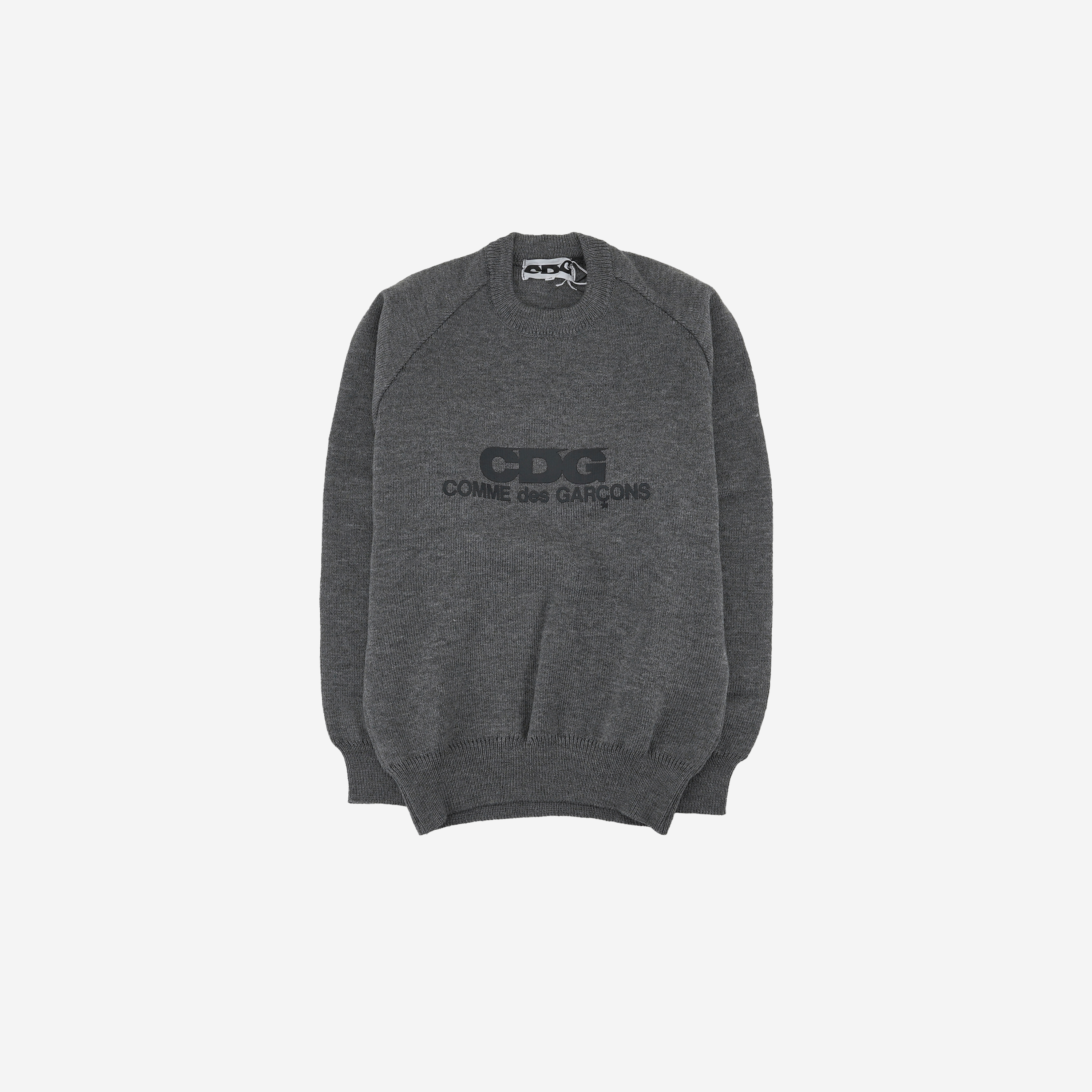 CDG 라운드넥 스쿨 풀오버 그레이 | KREAM