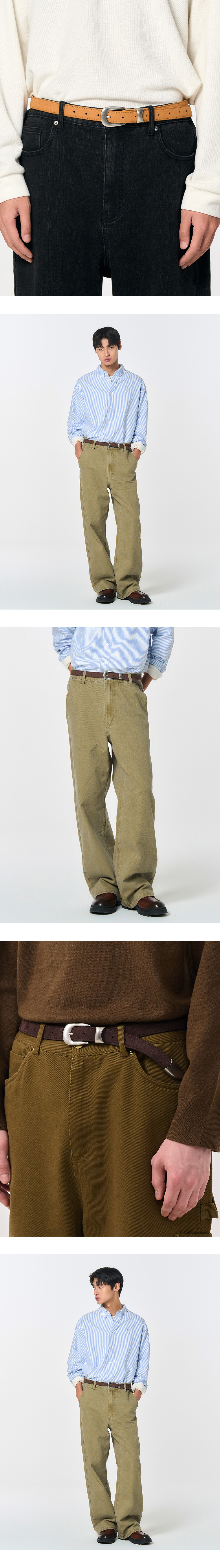 제너럴아이디어 유니섹스 스웨이드 웨스턴 벨트 브라운 | GENERAL IDEA | KREAM