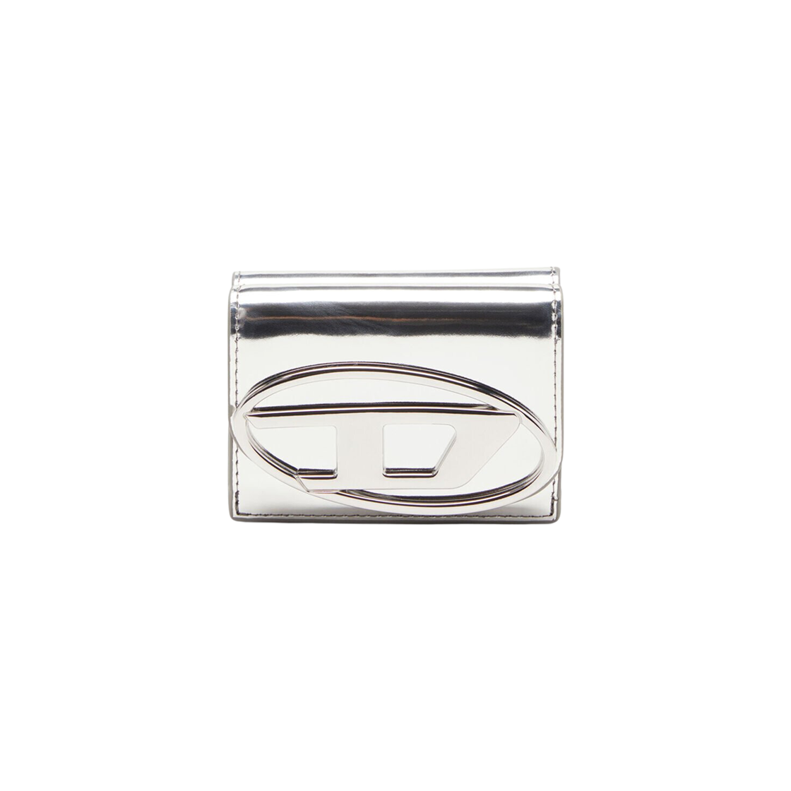 디젤 1DR 트라이폴드 코인 XS li 월렛 인 미러드 레더 실버 | Diesel | KREAM