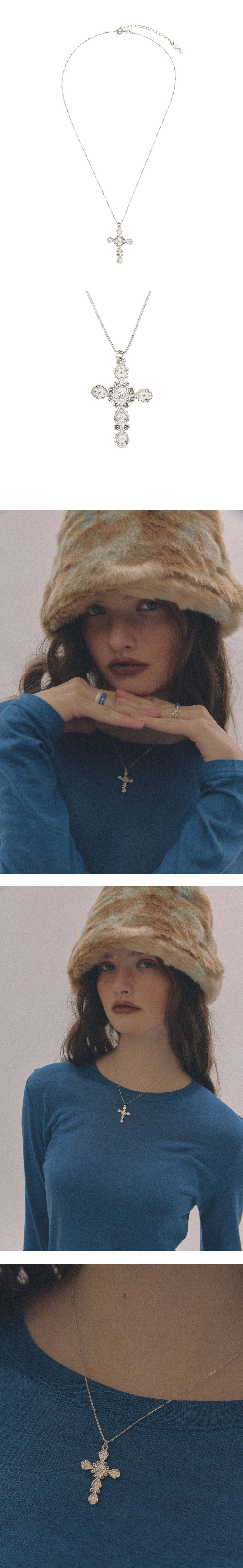 엔프프 실버925 크로스 얼루어 네크리스 실버 | Nff | KREAM