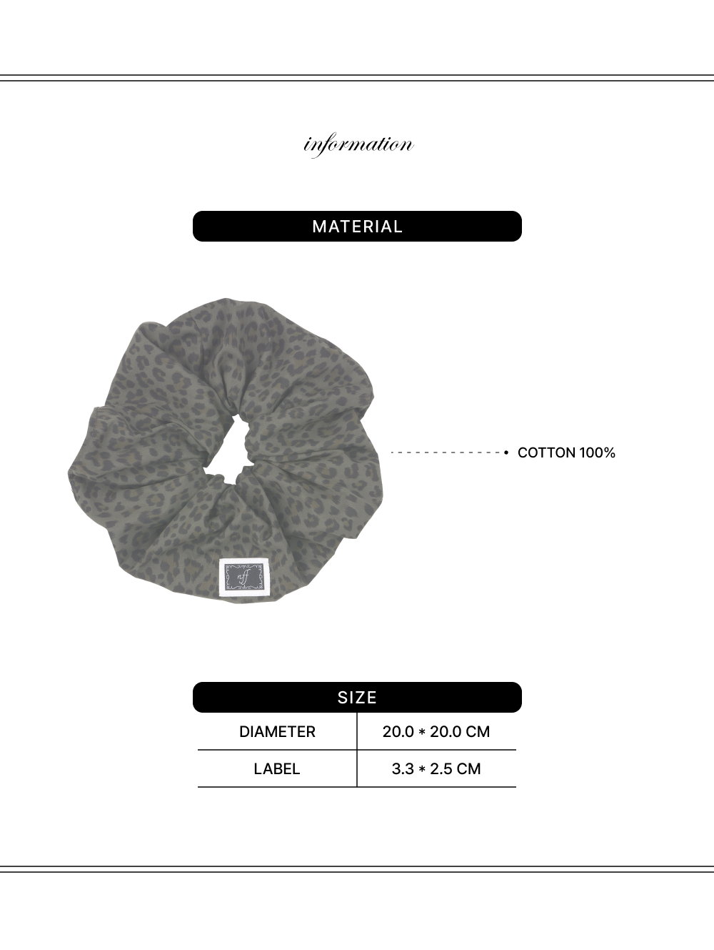 엔프프 레오파드 스크런치 빅 카키 | Nff | KREAM