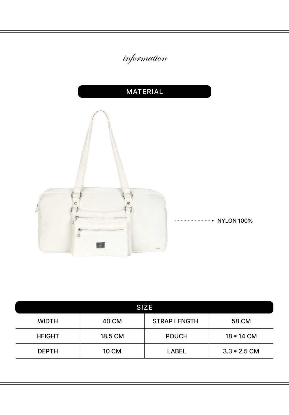 엔프프 클립 파우치 백 아이보리 | Nff | KREAM