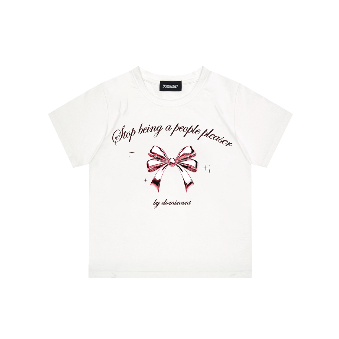 도미넌트 리본 크롭 티 화이트 | DOMINANT | KREAM