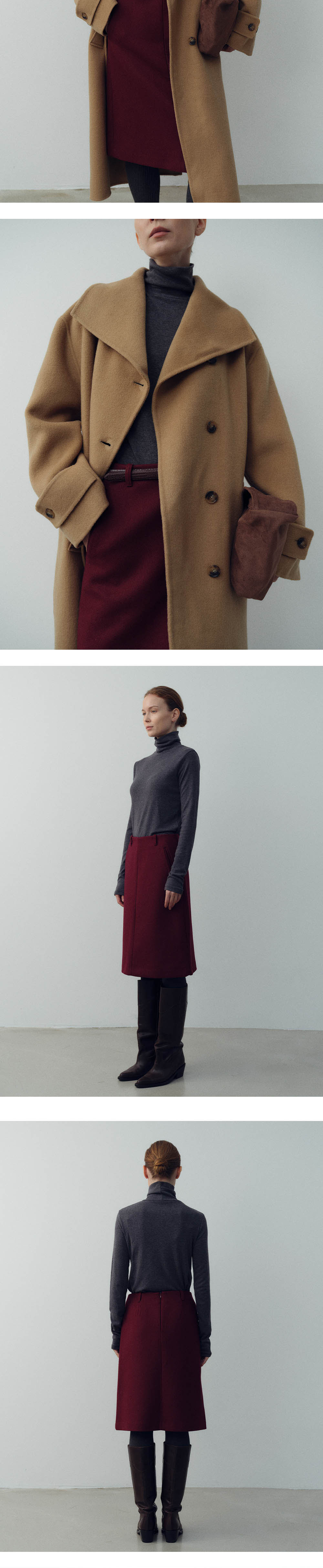 아르카익 레이어드 폴라 티셔츠 차콜 | ARCHAIC | KREAM