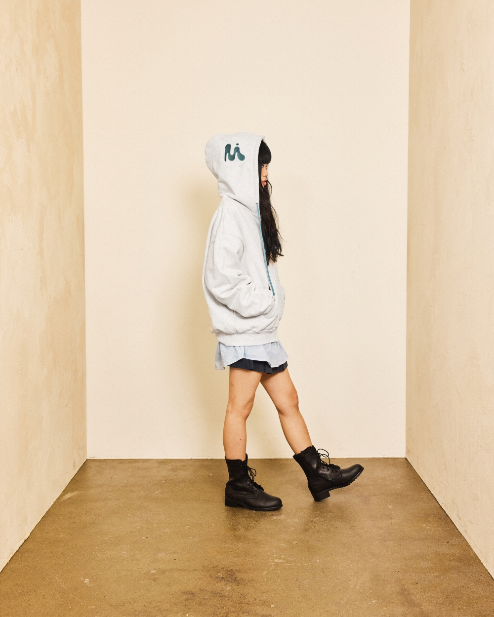 미와이후 이어플러그 후디 집업 멜란지 | MIYHOO | KREAM