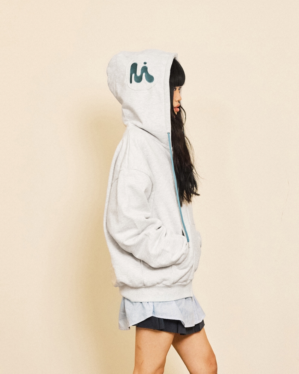 미와이후 이어플러그 후디 집업 멜란지 | MIYHOO | KREAM