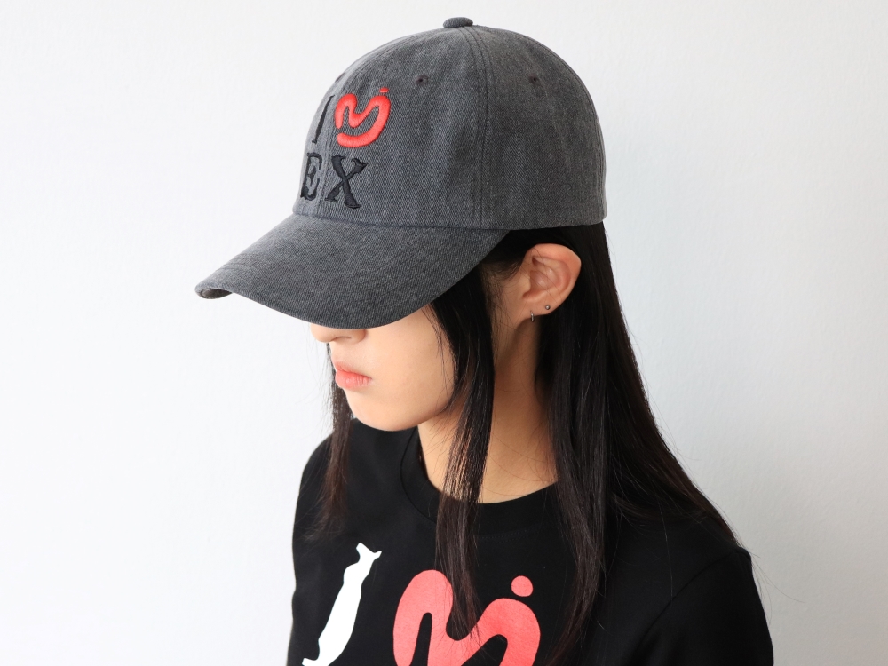 미와이후 아이러브 이엑스 볼캡 워싱 차콜 | MIYHOO | KREAM