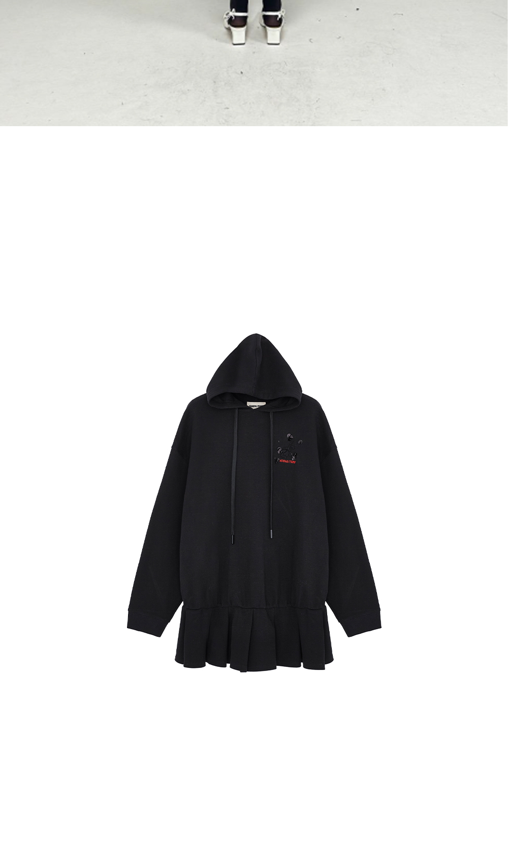 슈슈통 우먼 3D 로즈 후디 드레스 블랙- 24FW | Shushu/Tong | KREAM