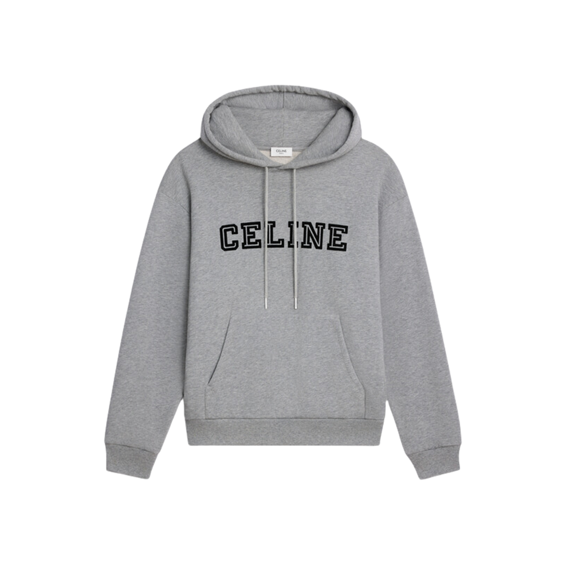 셀린느 코튼 플리스 루즈 후드 그레이 멜란지 블랙 | Celine | KREAM