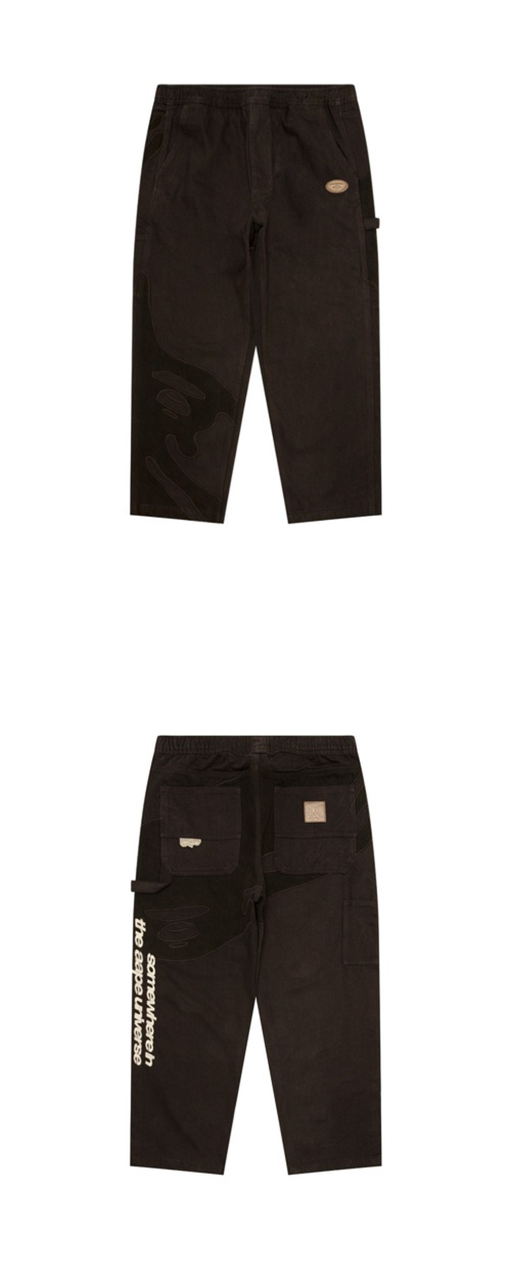 에이프 메인 우븐 팬츠 브라운 블랙 - 24FW | AAPE | KREAM