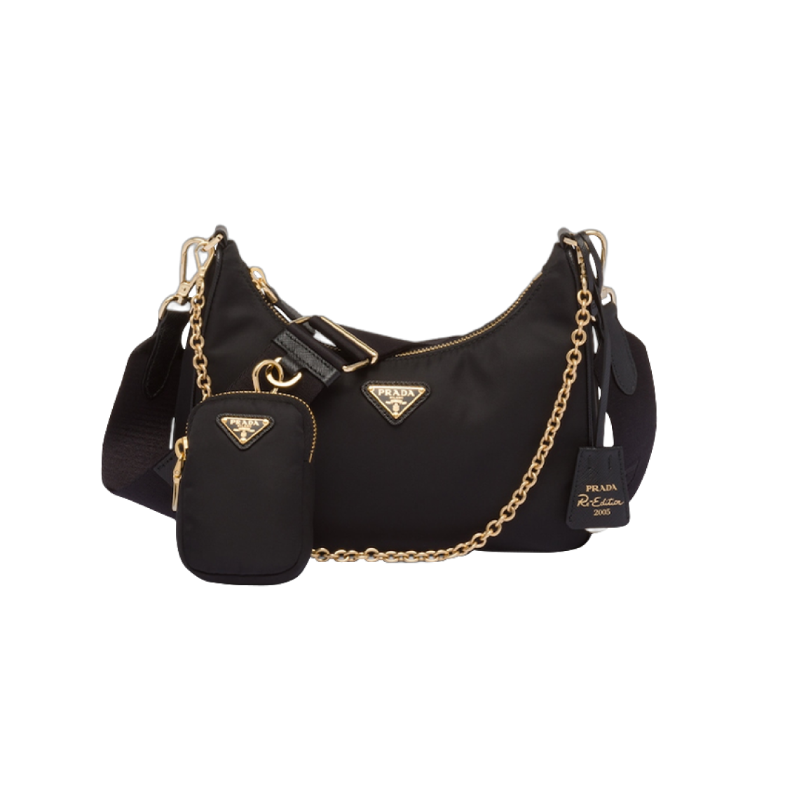 프라다 리에디션 2005 리나일론 백 블랙 | Prada | KREAM