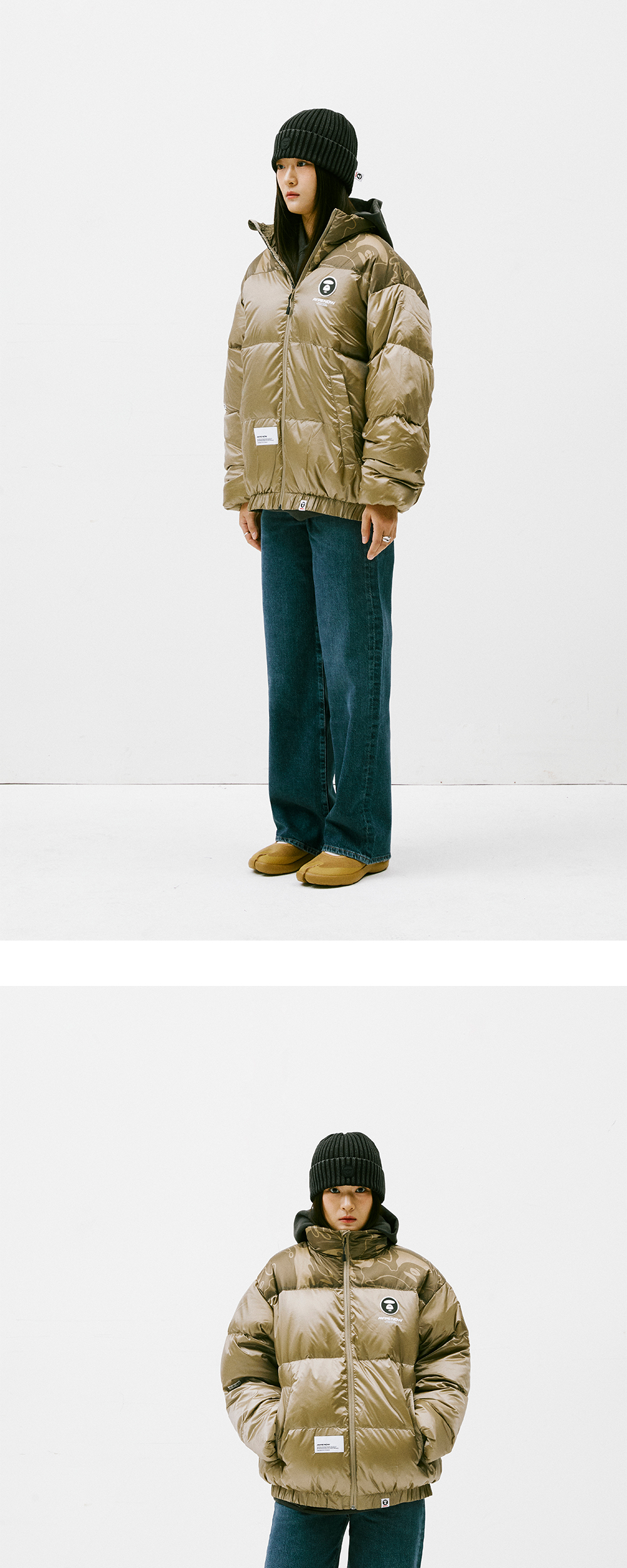 에이프 나우 니트 캡 라이트 블랙 - 24FW | AAPE | KREAM