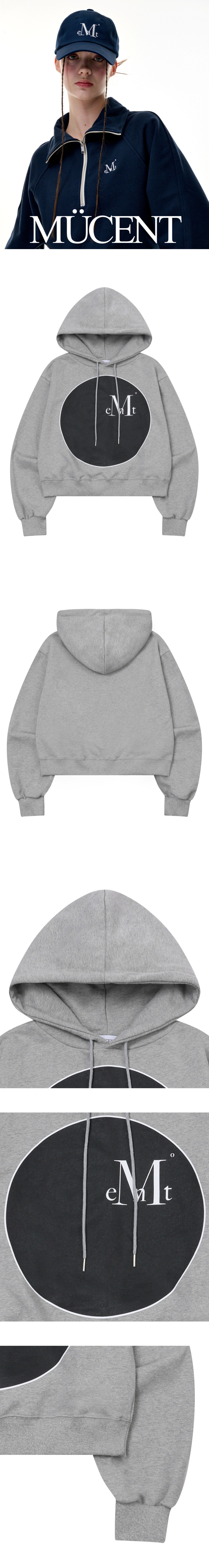 무센트 빌리어드 볼 후드 티 그레이 | MUCENT | KREAM