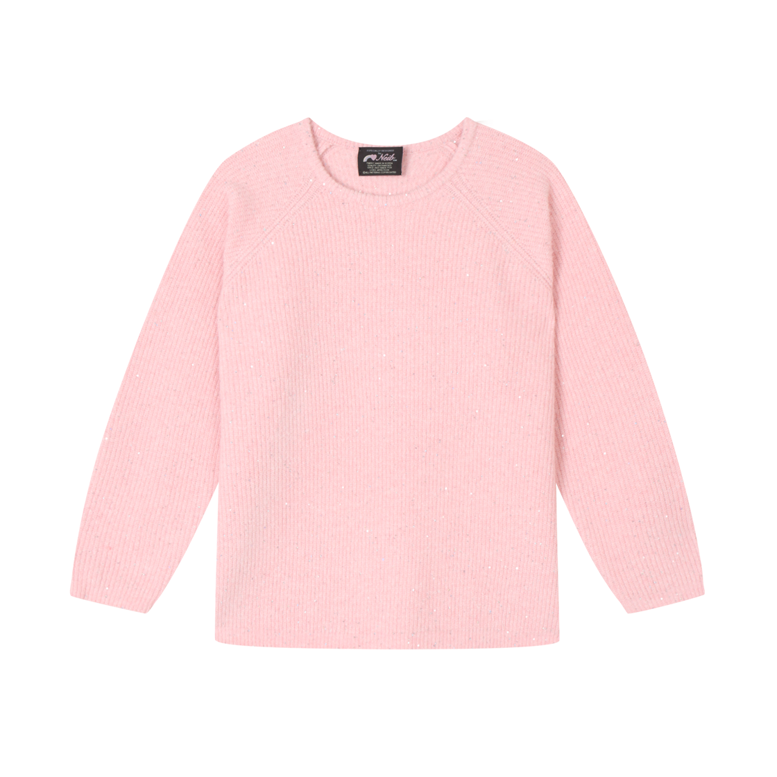 네이비 울 블랜디드 글리터 니트 핑크 | Neib | KREAM