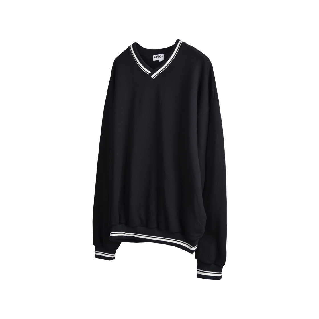 (W) 에이에이 브이 넥 스웨트셔츠 블랙 | AEAE | KREAM