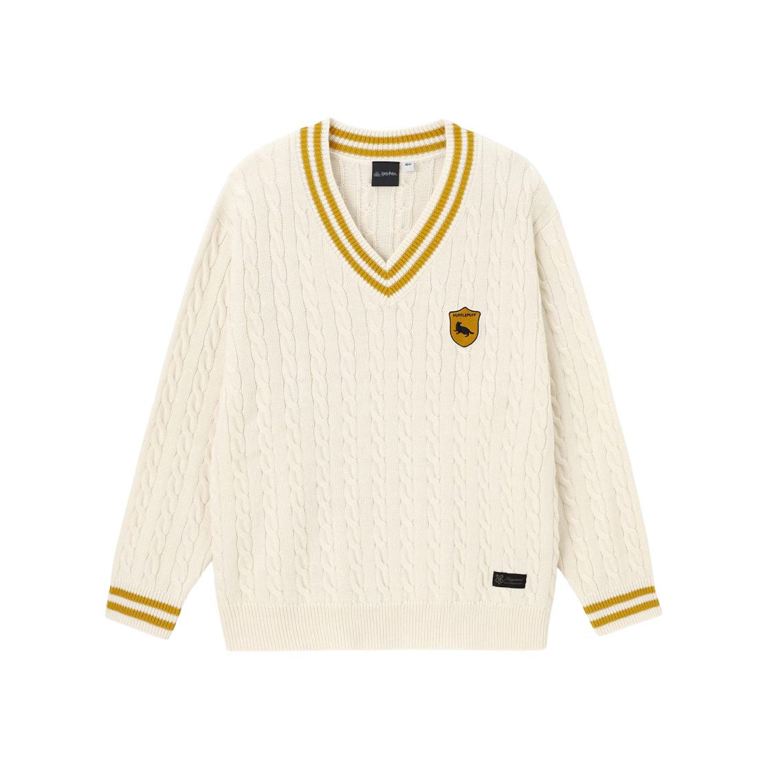 GU x 해리포터 브이넥 스웨터 오프 화이트 | GU | KREAM
