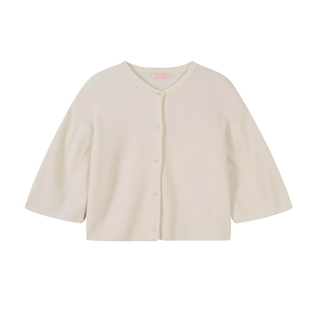 네이비 캐시미어 숏 슬리브 니트 가디건 아이보리 | Neib | KREAM