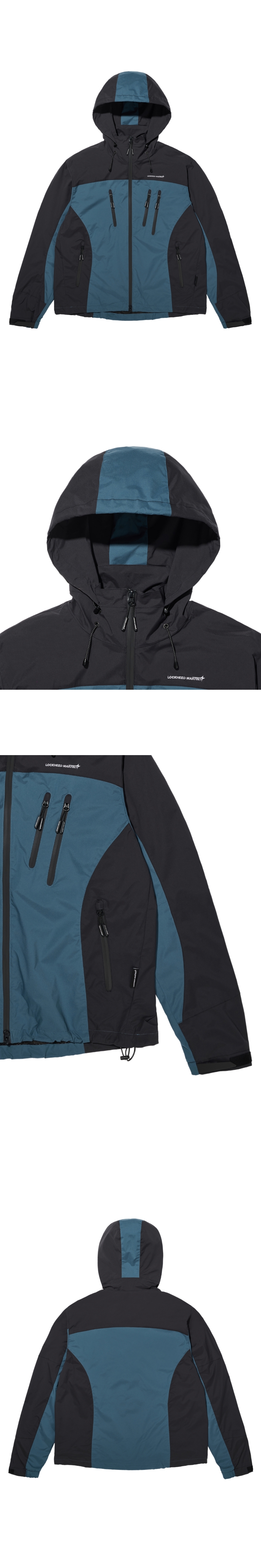 록히드마틴 LM 컬러 블럭 쉴드 쉘 자켓 차콜 | LOCKHEED MARTIN | KREAM