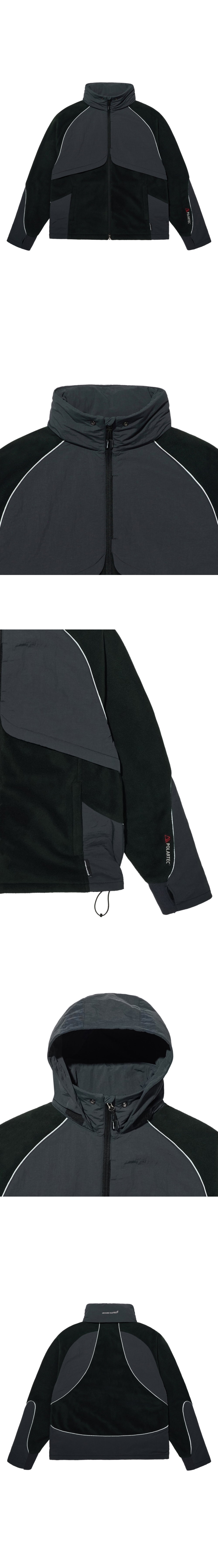 록히드마틴 3M 리플렉티브 디테일 폴라텍 집업 블랙 | LOCKHEED MARTIN | KREAM