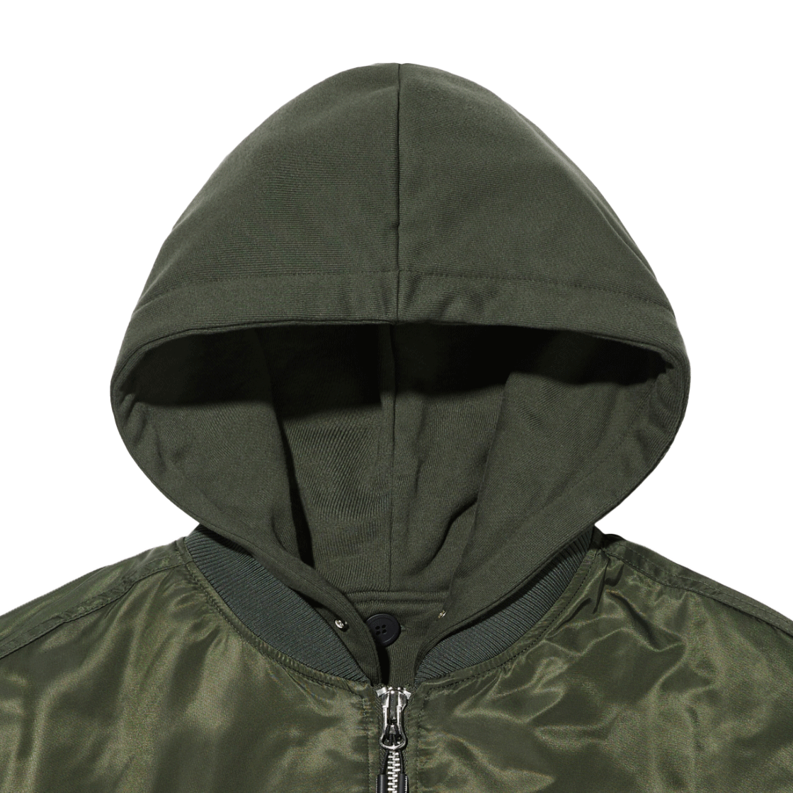 록히드마틴 LM 멀티 포켓 도킹 후드 봄버 자켓 카키 | LOCKHEED MARTIN | KREAM