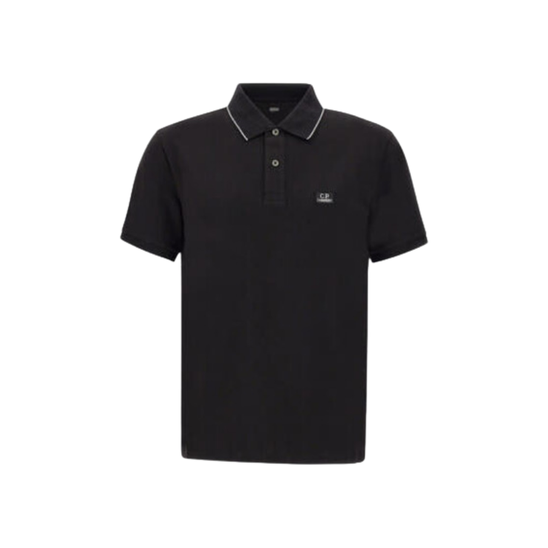 C.P. 컴퍼니 스트레치 피케 스트라이프 칼라 폴로 셔츠 블랙 - 24FW | C.P. Company | KREAM