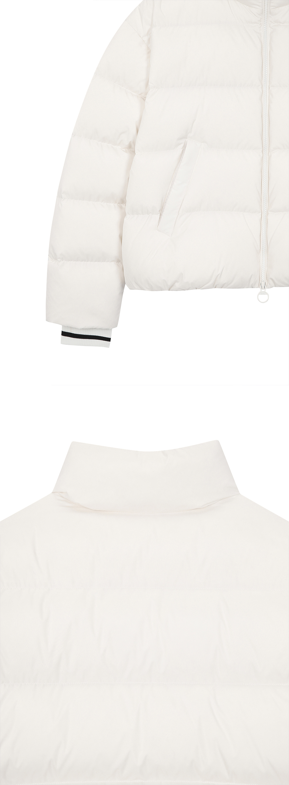 수프라 여성 에센셜 다운 숏패딩 크림 | Supra | KREAM