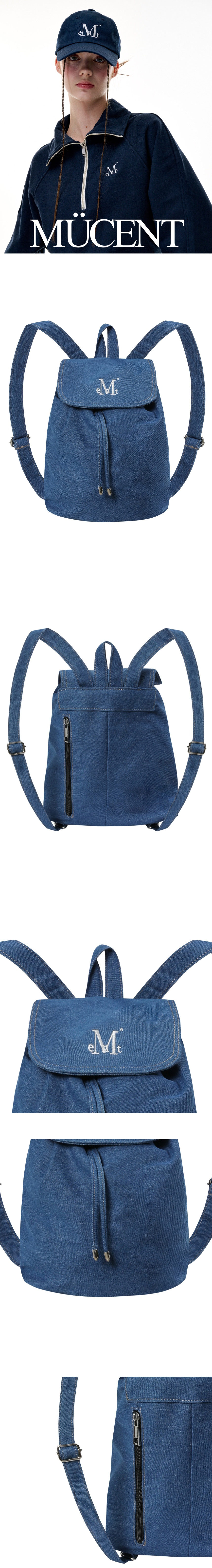 무센트 스텐 데님 백팩 미드 블루 | MUCENT | KREAM