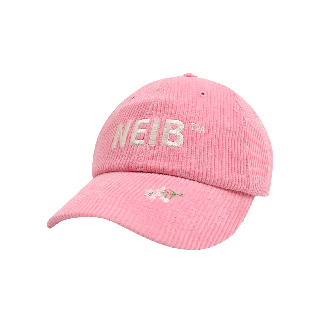 네이비 플로럴 엠브로이더리 볼캡 핑크 | Neib | KREAM