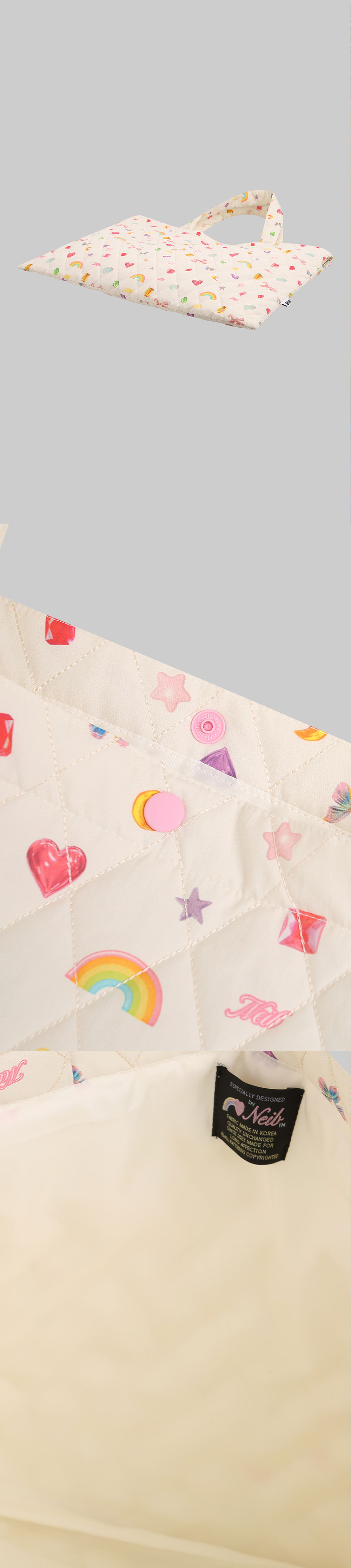 네이비 3온스 퀼팅 빅 숄더백 비비드 | Neib | KREAM