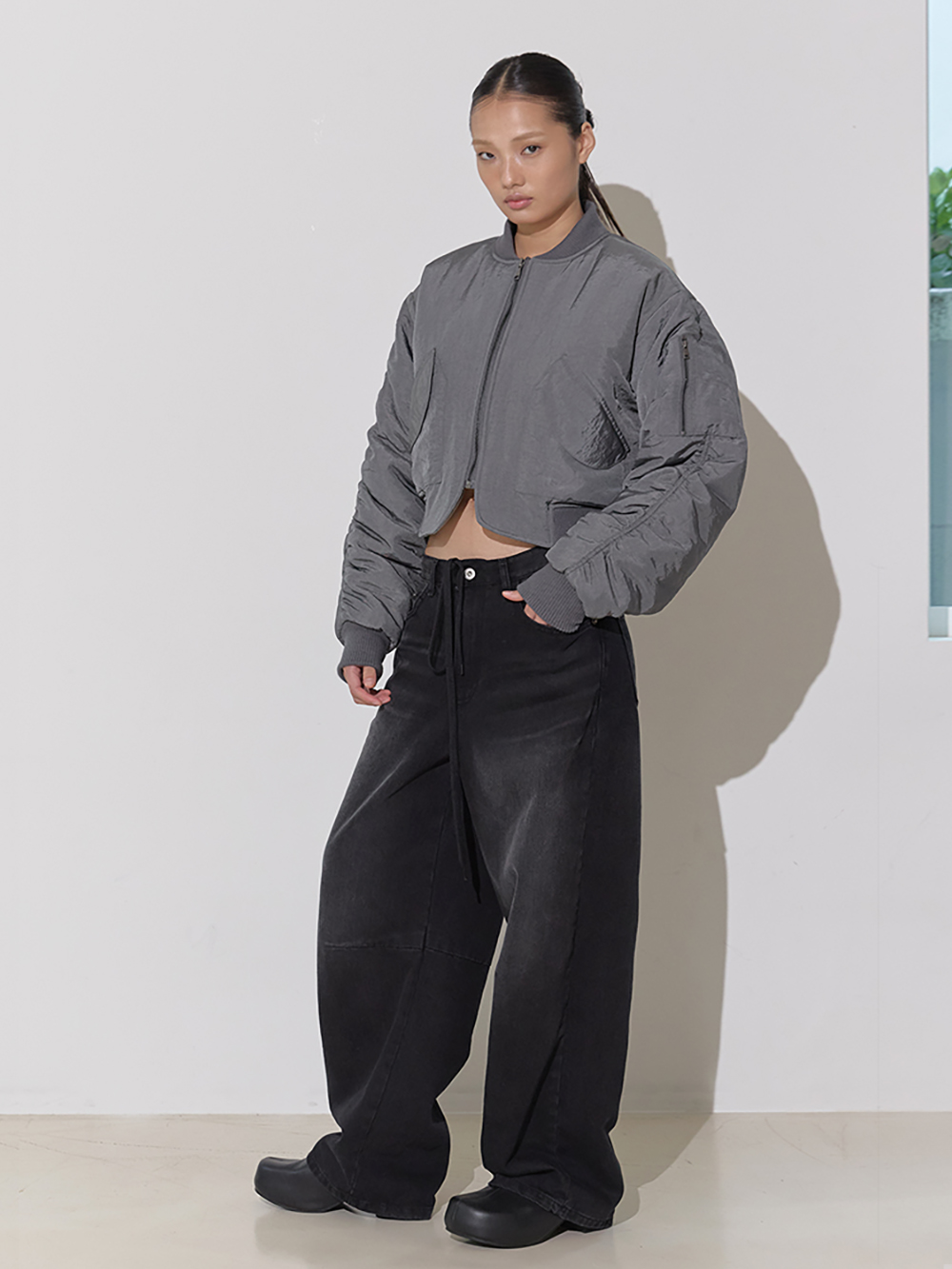 세이스라 셔링 MA 1 자켓 그레이 | SAYSRA | KREAM