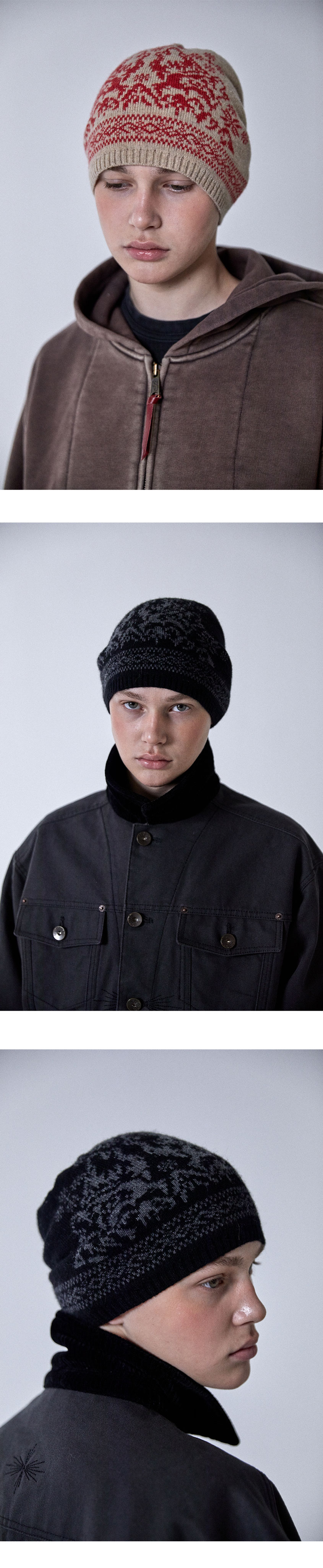 오가프 노르딕 자카드 비니 베이지 | OGARP | KREAM